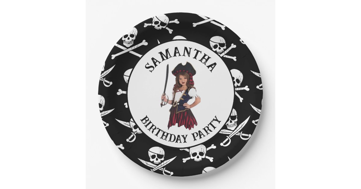 Pirate Girl Paper Plates | Zazzle
