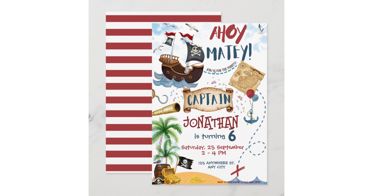 Pirate invitation Instant Download | Zazzle