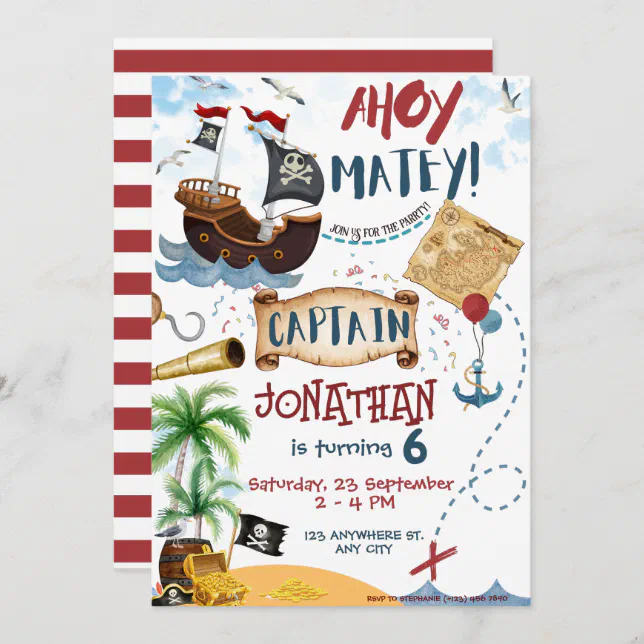 Pirate invitation Instant Download | Zazzle