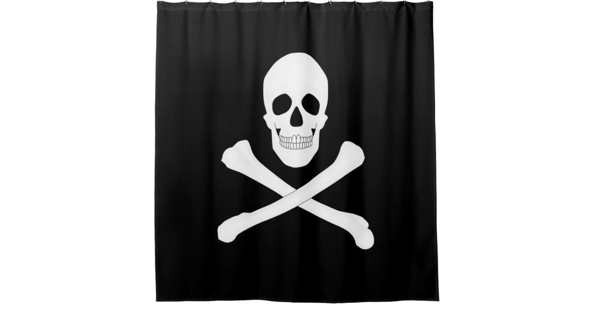 Pirate (Jolly Roger) Flag Shower Curtain | Zazzle