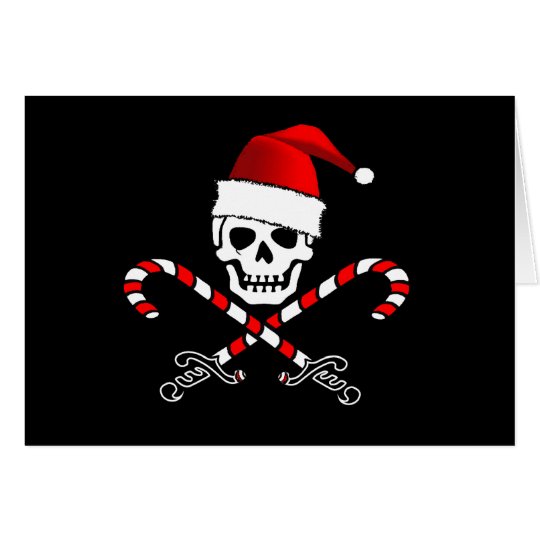 Pirate Jolly Roger Santa Christmas Card | Zazzle.com