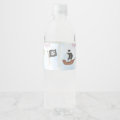 Pirate Kids Birthday on Blue Water Bottle Label | Zazzle