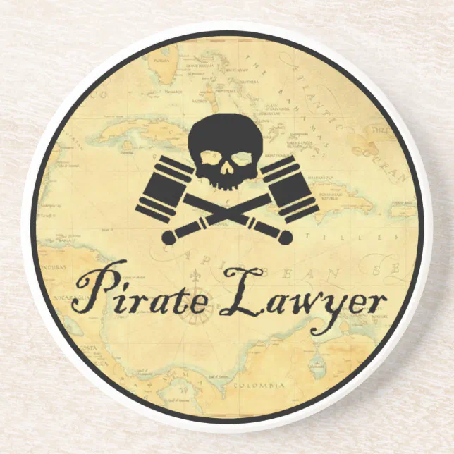 Pirate Lawyer Coaster | Zazzle