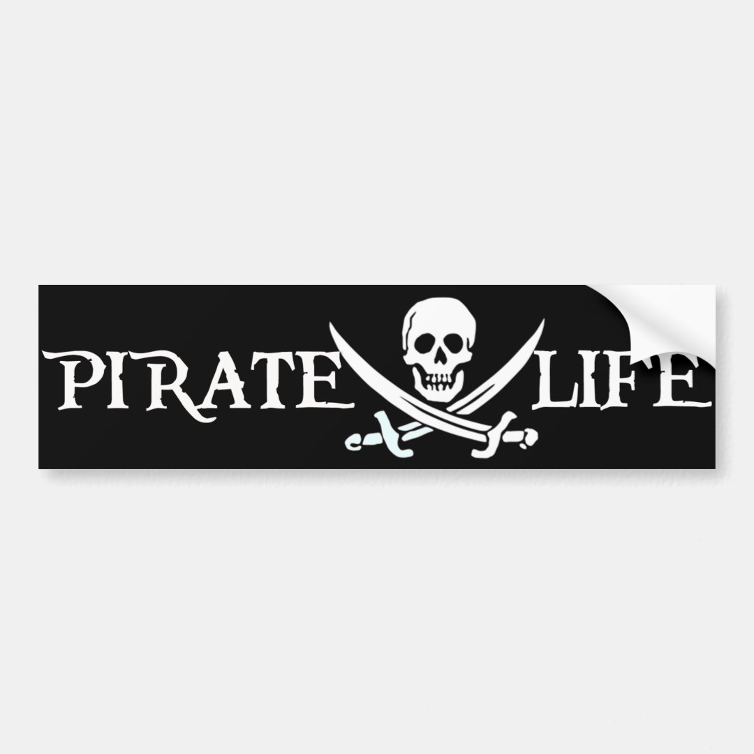Pirate Life Caribbean Pirates Bumper Sticker | Zazzle