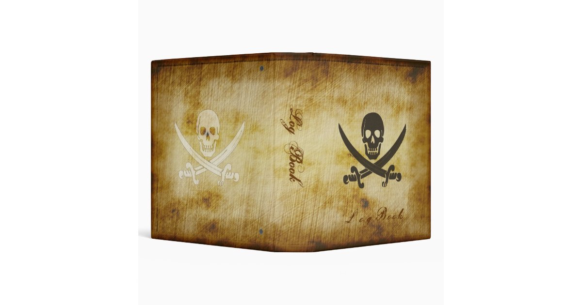 Pirate Log Book Custom 1.5" Binder | Zazzle
