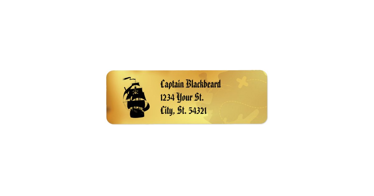 Pirate Map Address Labels | Zazzle