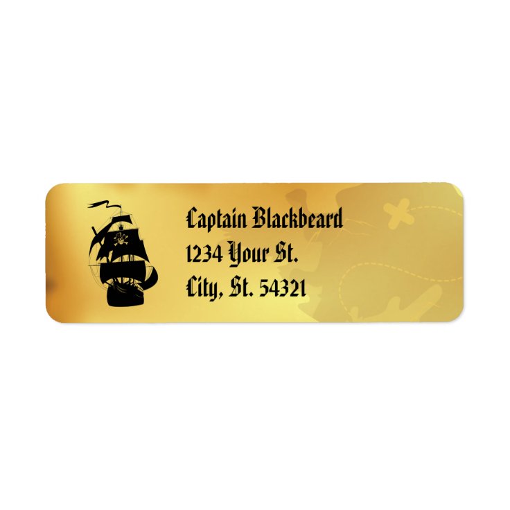 Pirate Map Address Labels | Zazzle