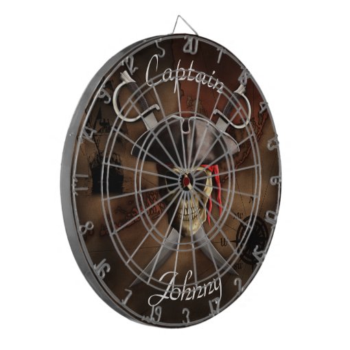 Pirate Map Custom Dartboard | Zazzle
