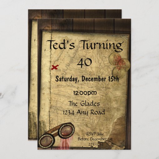 Pirate Map Invitation | Zazzle