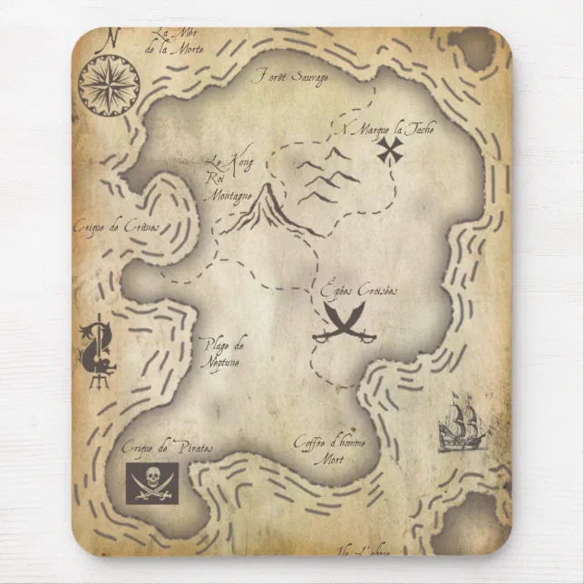 Pirate Map Mousepad | Zazzle