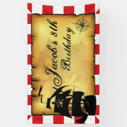 Pirate Map, Party Banner | Zazzle