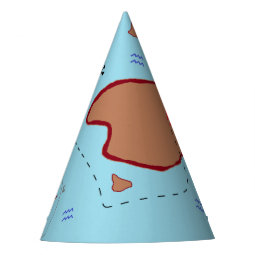"Pirate Map" Party Hat | Zazzle