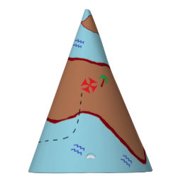 "Pirate Map" Party Hat | Zazzle