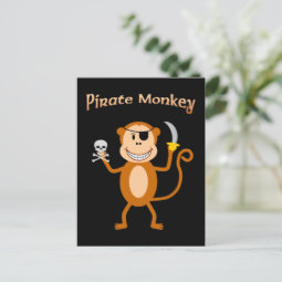 Pirate Monkey Postcard | Zazzle