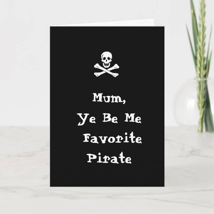 Pirate Mother's Day Card | Zazzle.com