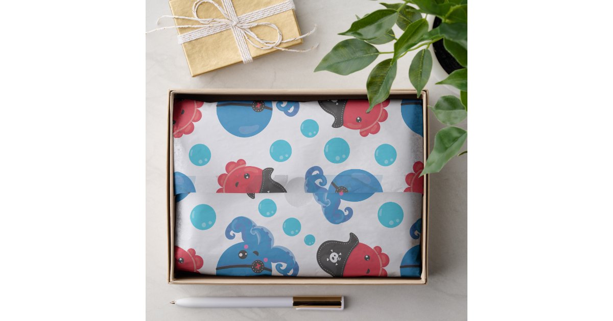 Pirate Octopus, Octopus Pattern, Sea Animals Tissue Paper | Zazzle