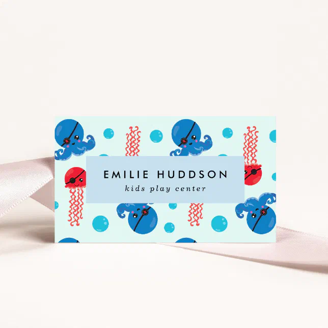 Pirate Octopus, Pirate Jellyfish, Activity Center Business Card | Zazzle