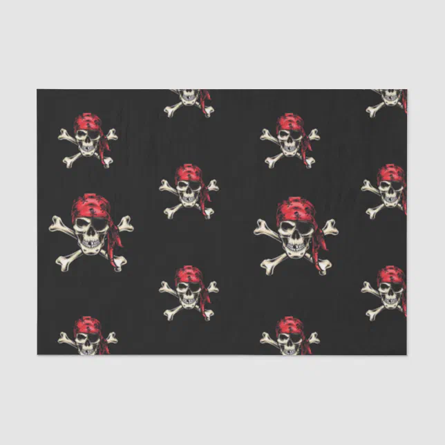Pirate Party Adult Salty Skulls Tissue Paper | Zazzle