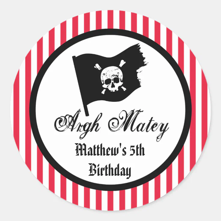Pirate Party Stickers | Zazzle
