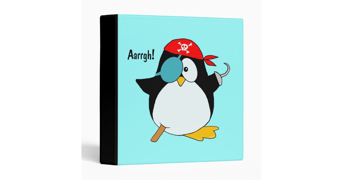 Pirate Penguin Binder | Zazzle