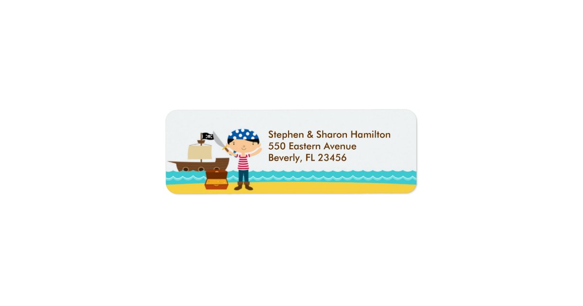 Pirate Return Address Labels | Zazzle