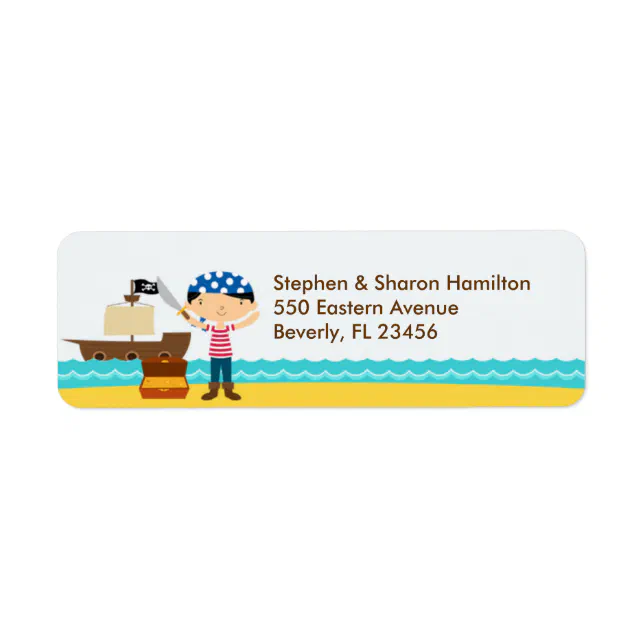 Pirate Return Address Labels | Zazzle