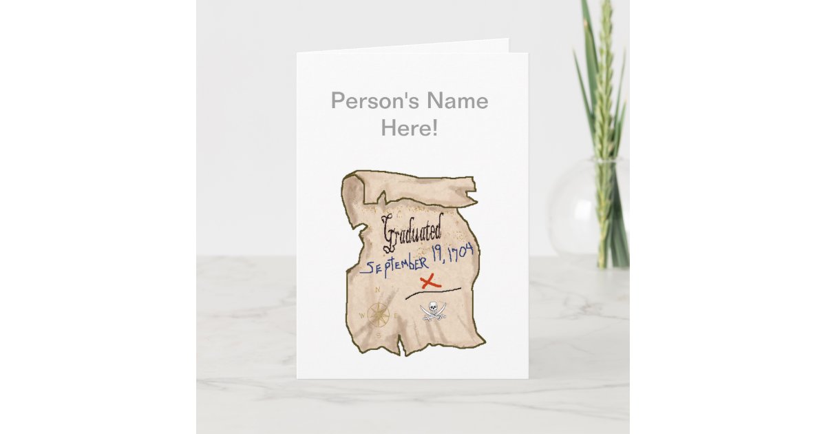 Pirate School Graduation Certificate Card | Zazzle