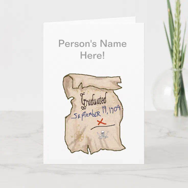 Pirate School Graduation Certificate Card | Zazzle