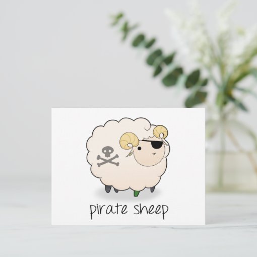 Pirate Sheep Postcard | Zazzle