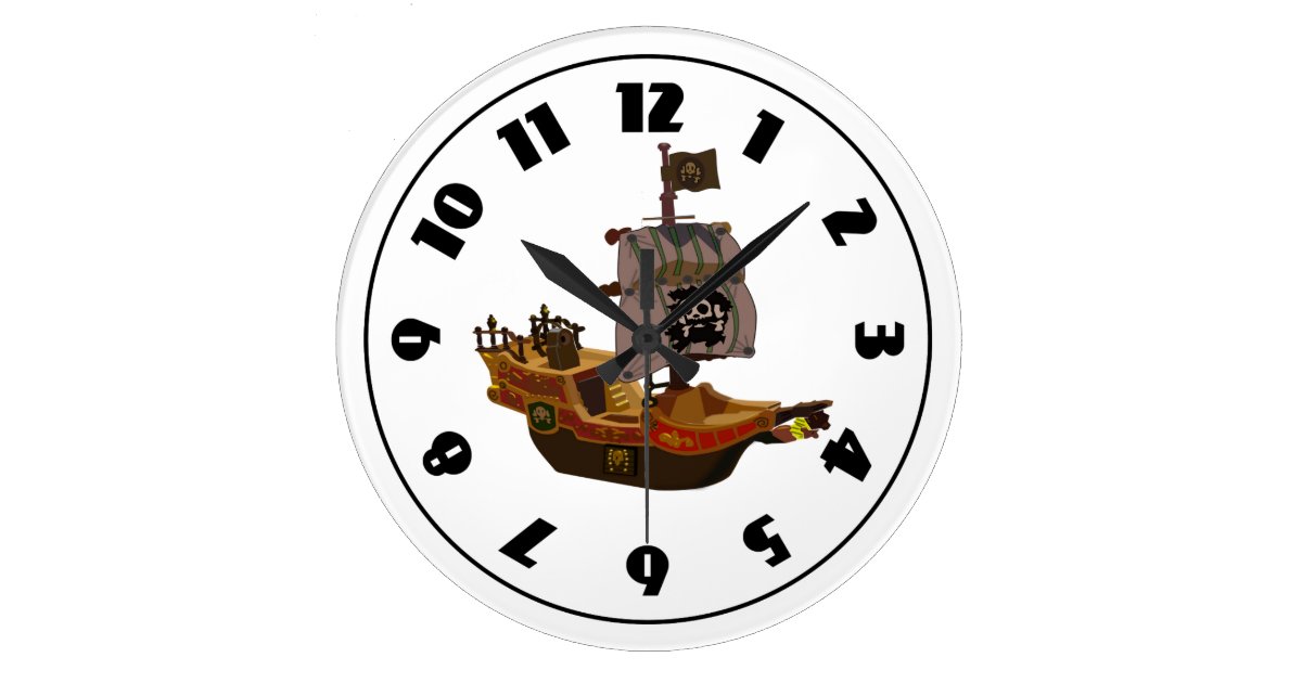 Pirate Ship Clock | Zazzle.com