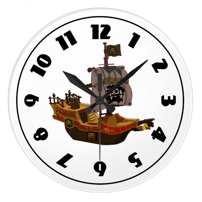 Pirate Ship Clock | Zazzle.com