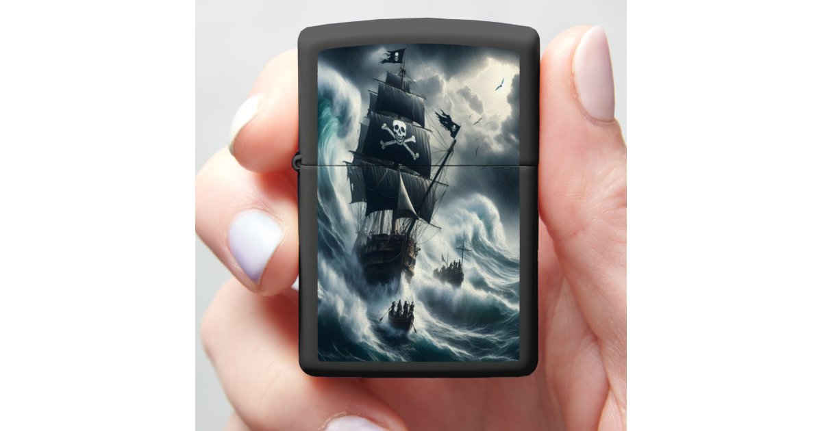 Pirate Ship In A Storm Zippo Lighter | Zazzle