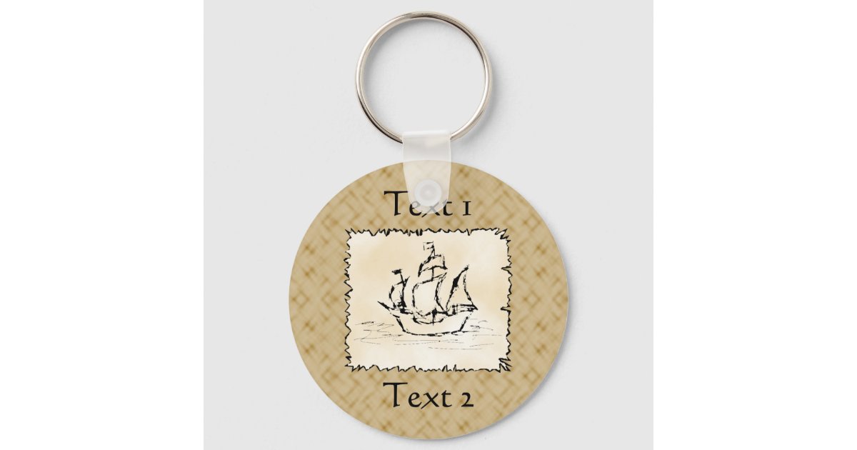 Pirate Ship. Keychain | Zazzle