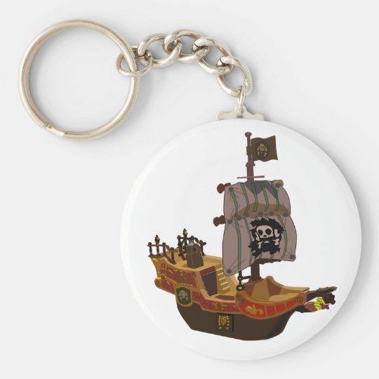Pirate Ship Keychain | Zazzle.com