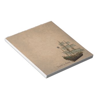 Pirate Ship Notepad | Zazzle