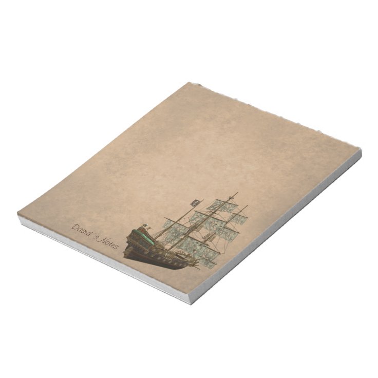 Pirate Ship Notepad | Zazzle