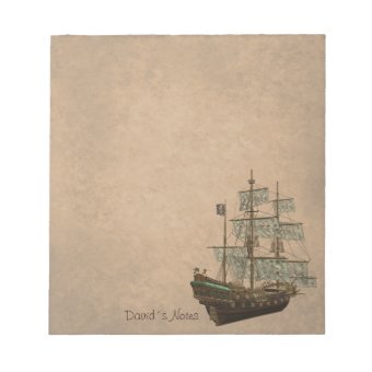 Pirate Ship Notepad | Zazzle