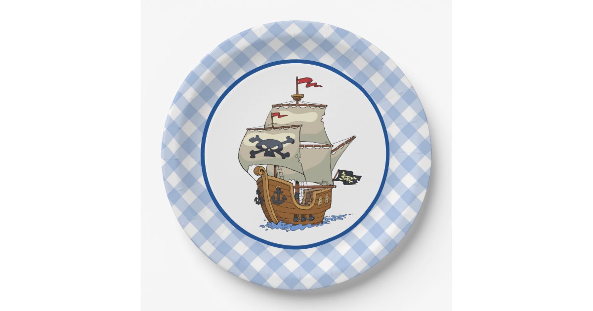 Pirate Ship Paper Plates | Zazzle