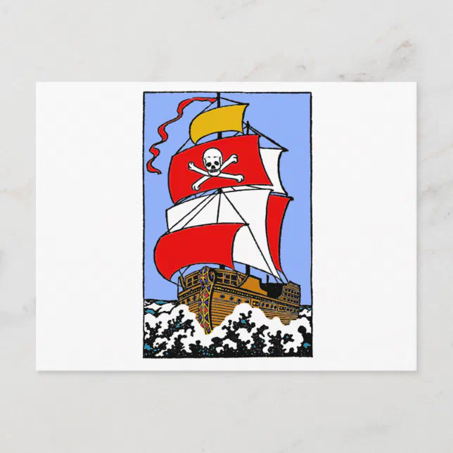 Pirate Ship Postcard | Zazzle