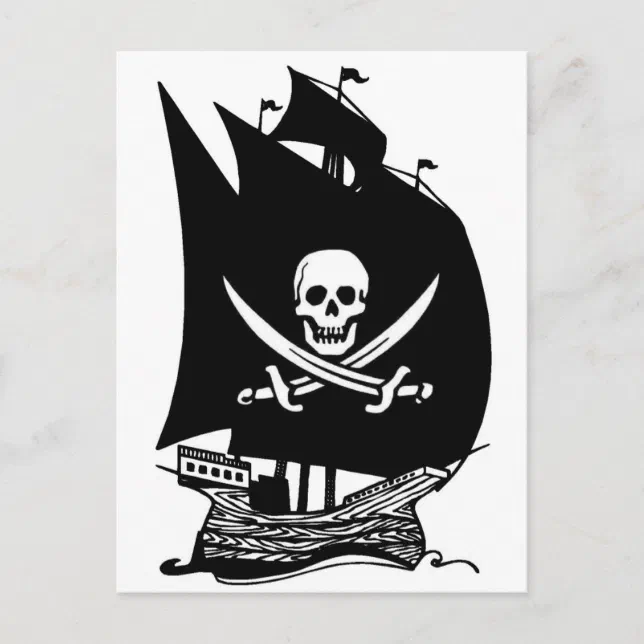 Pirate Ship Postcard | Zazzle