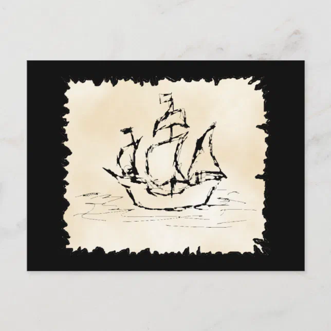 Pirate Ship. Postcard | Zazzle