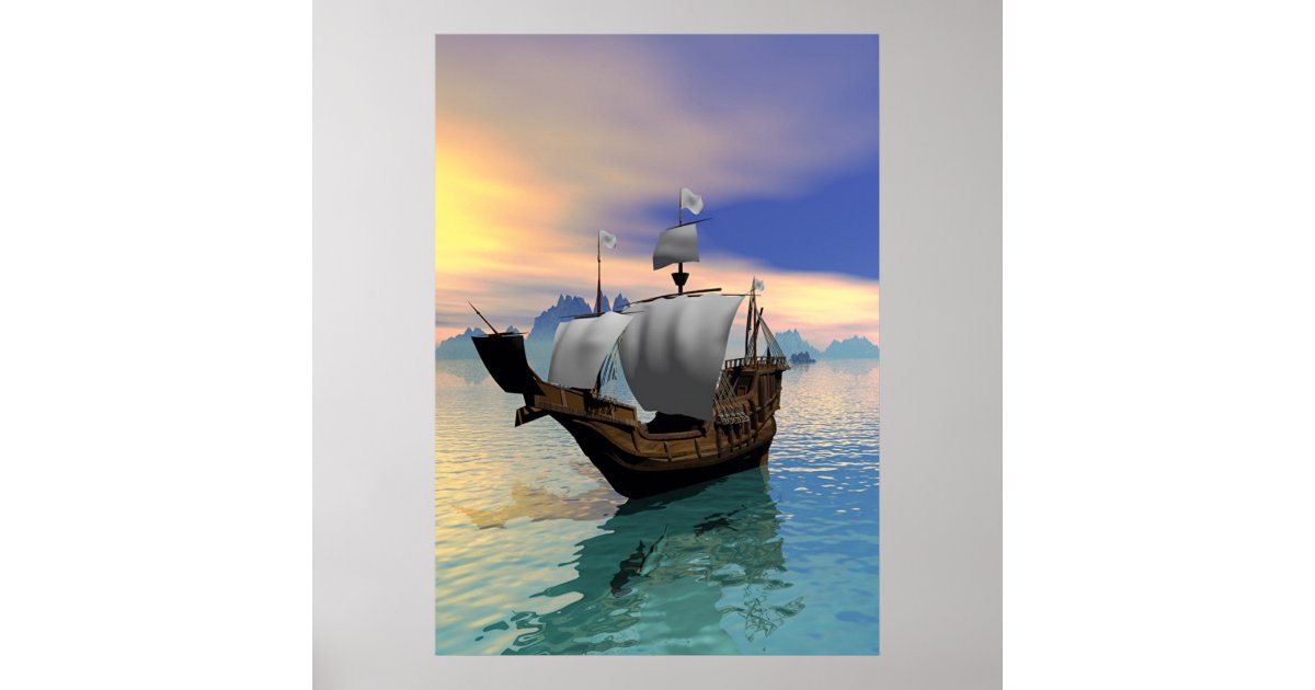 Pirate Ship Poster | Zazzle