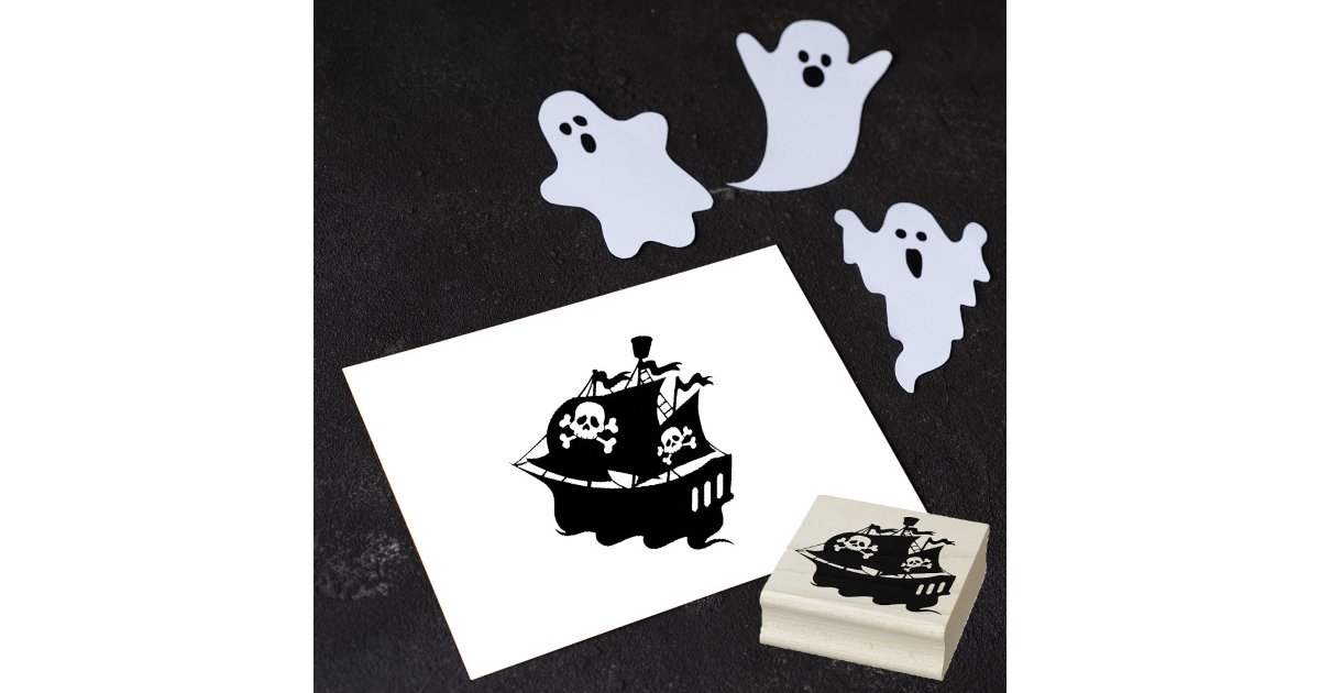 Pirate Ship Rubber Stamp | Zazzle