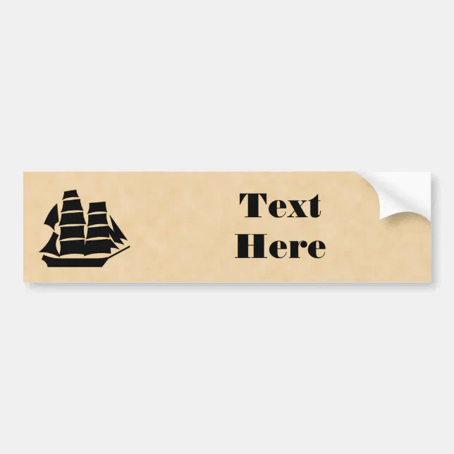 Pirate Ship. Sailing Ship. Bumper Sticker | Zazzle