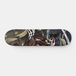 Pirate Skeleton Skateboard | Zazzle