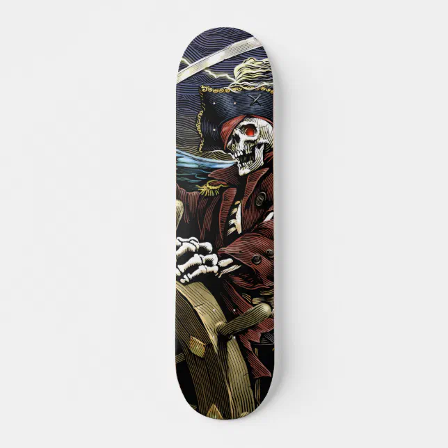 Pirate Skeleton Skateboard | Zazzle