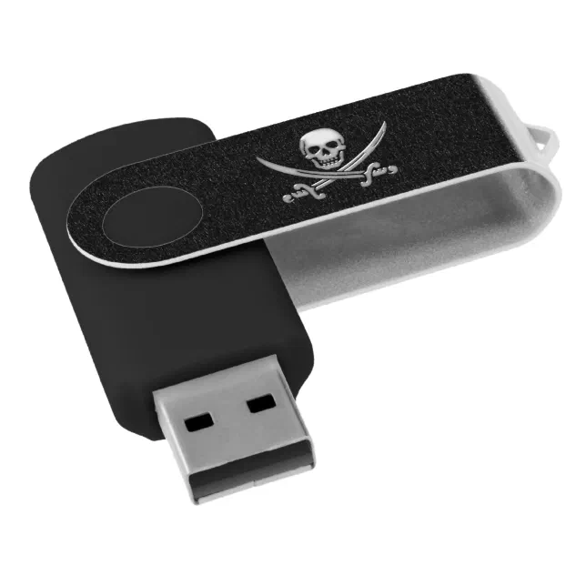 Pirate Skull and Sword Crossbones (TLAPD) USB Flash Drive | Zazzle