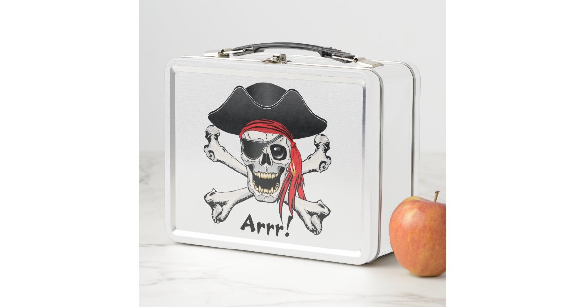 Pirate Skull Metal Lunch Box | Zazzle