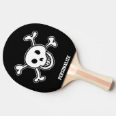 Pirate skull ping pong paddle for table tennis | Zazzle
