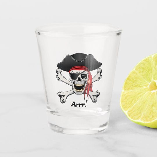 Pirate Skull Shot Glass | Zazzle.com